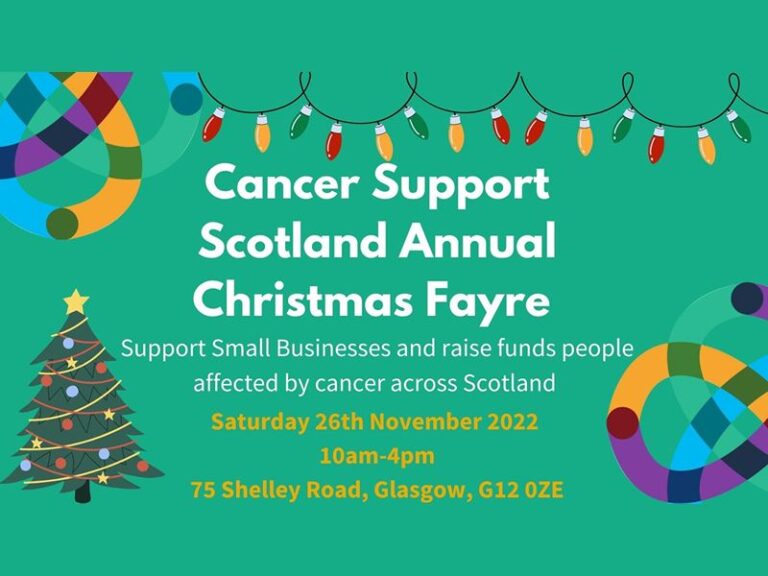 Cancer Support Scotland Christmas Fayre - Our Glasgow